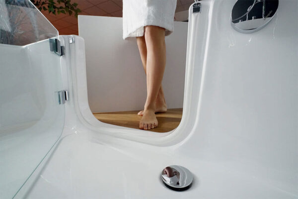 Instapbad met deur | Velunova